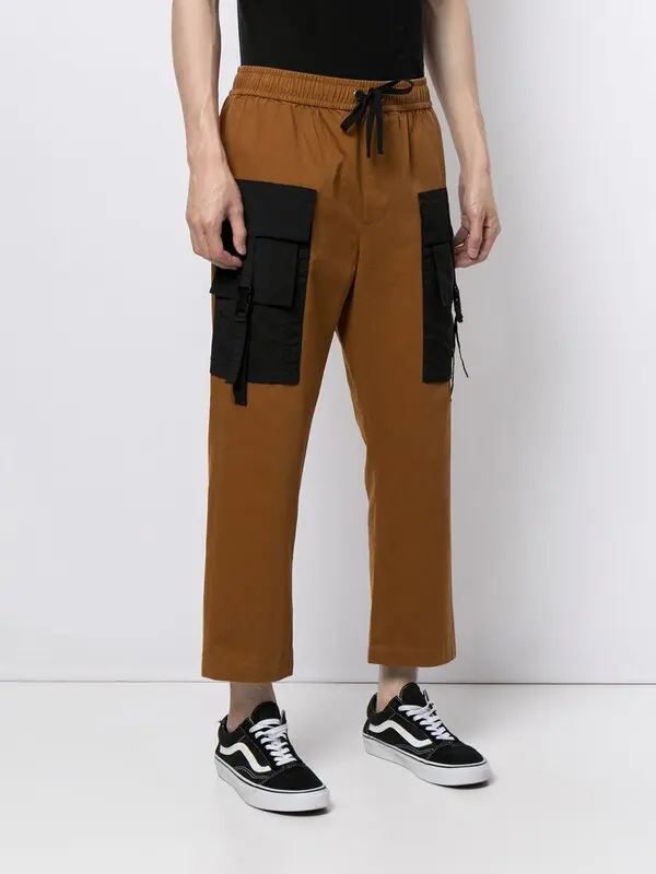 PORTS V Contrasting Panel Cropped Trousers