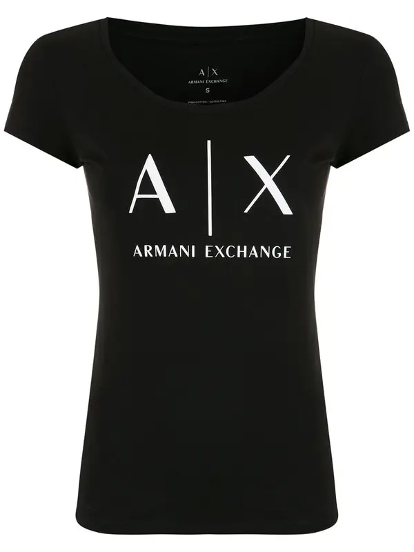 Armani Exchange Logo-print Cotton T-shirt - Black