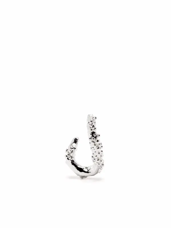 ALIGHIERI The Rocky Terrain Hoop Earring - Silver