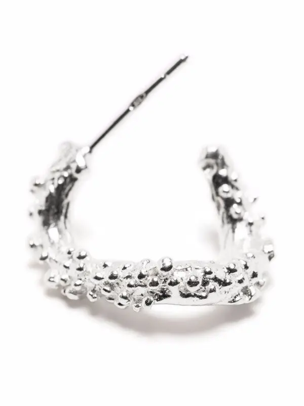 ALIGHIERI The Rocky Terrain Hoop Earring - Silver