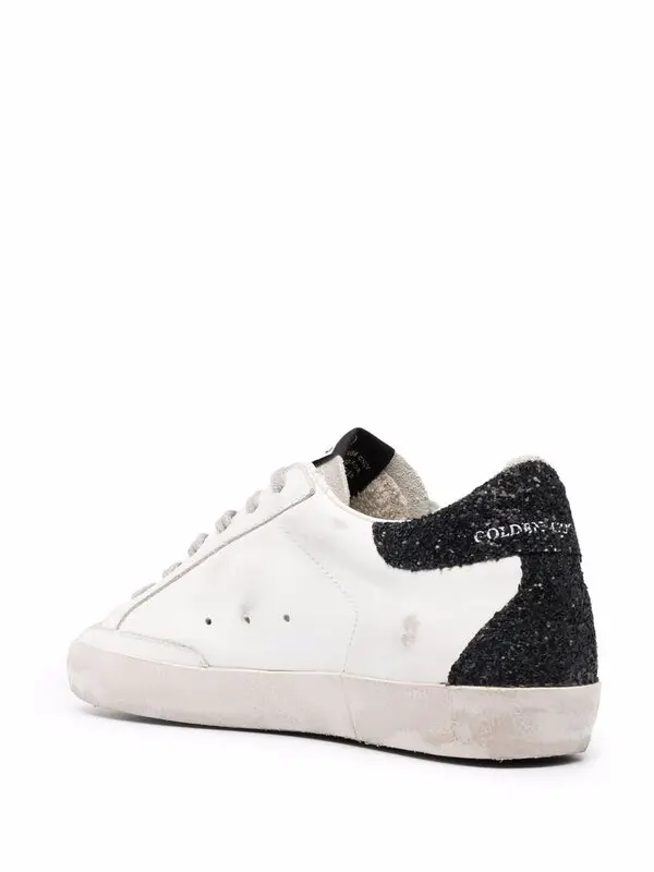 GOLDEN GOOSE Super-star Nappa Leather Trainers With Glitter Accents