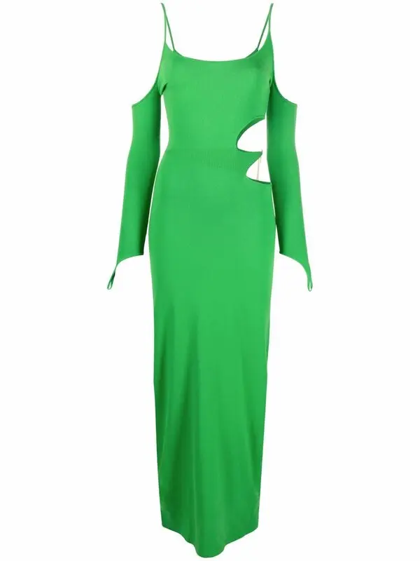 Seen Users Post Prohibition Knitted Dress - Green | Editorialist