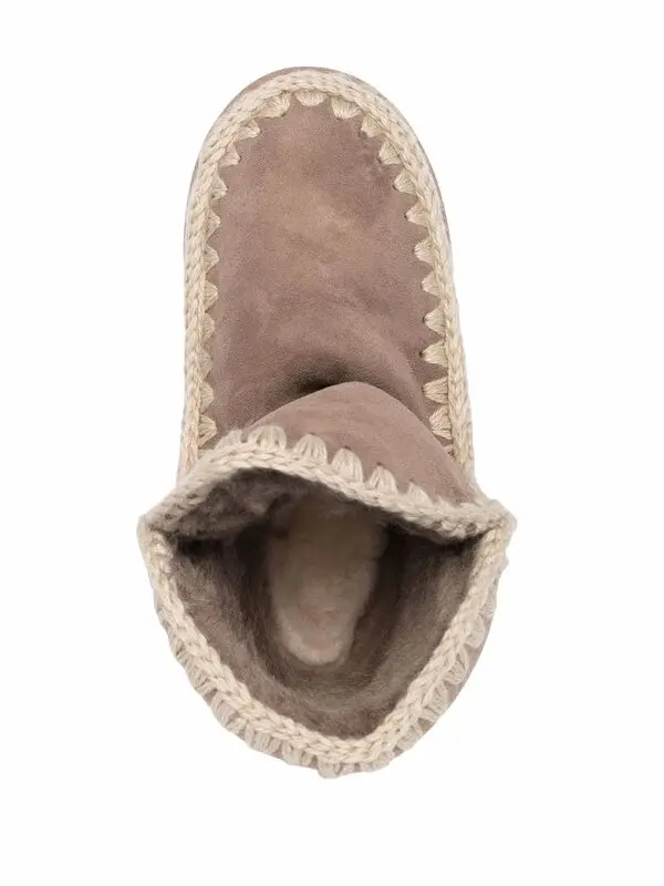 Mou Eskimo 18 Glitter Logo Ankle Boots - Neutrals