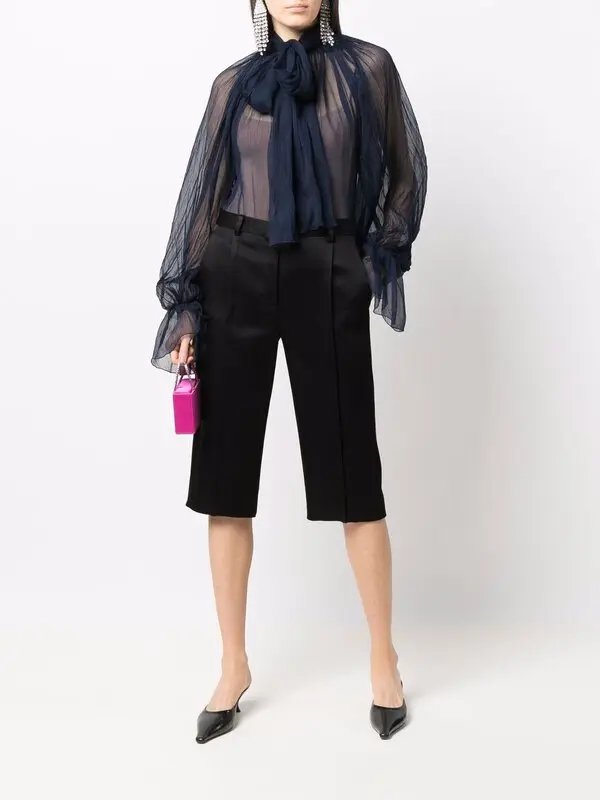 ATU BODY COUTURE Sheer Blouse - Blue