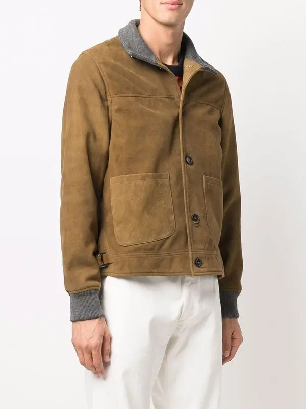 Officine Générale Two-tone Leather Jacket
