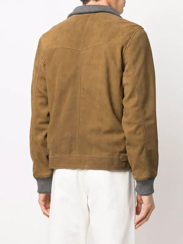 Officine Générale Two-tone Leather Jacket