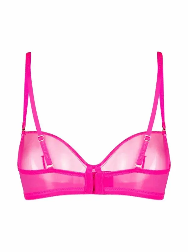 MAISON CLOSE Corps À Corps Neon Sheer Balconette Bra - Pink