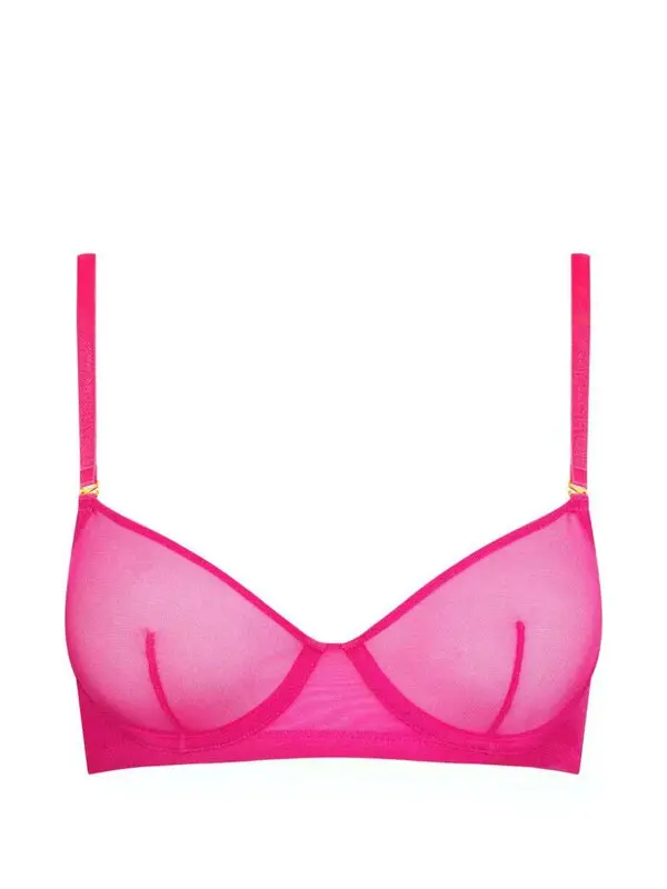 MAISON CLOSE Corps À Corps Neon Sheer Balconette Bra - Pink