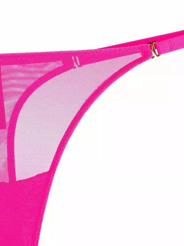 MAISON CLOSE Corps À Corps Neon Semi-sheer Thong - Pink
