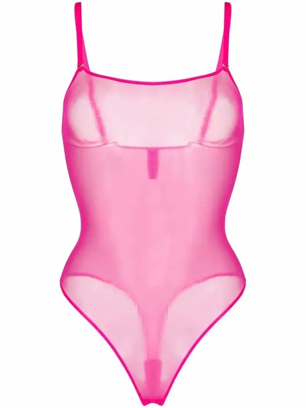MAISON CLOSE Corps À Corps Neon Thong-style Bodysuit - Pink