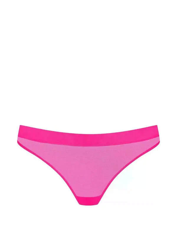 MAISON CLOSE Corps À Corps Neon Semi-sheer Briefs - Pink