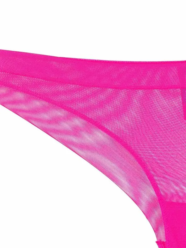 MAISON CLOSE Corps À Corps Neon Semi-sheer Briefs - Pink