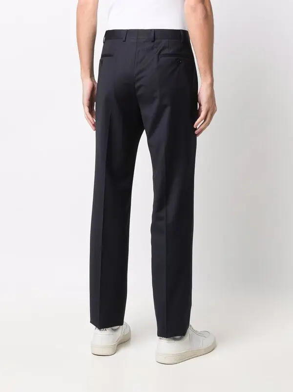 Emporio Armani Tapered-leg Tailored Trousers - Blue