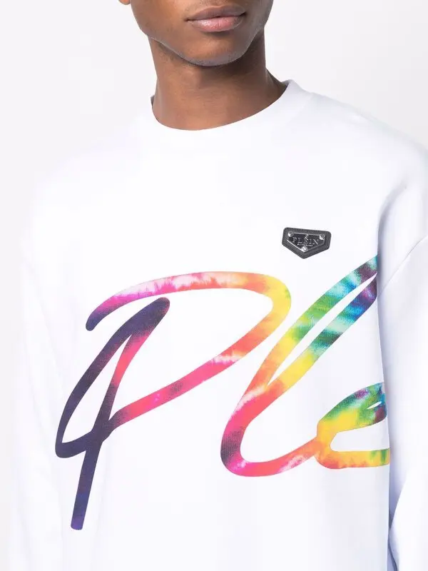 Philipp Plein Logo-print Cotton Sweatshirt - White