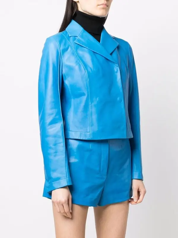 FERRAGAMO Notched-lapel Leather Jacket