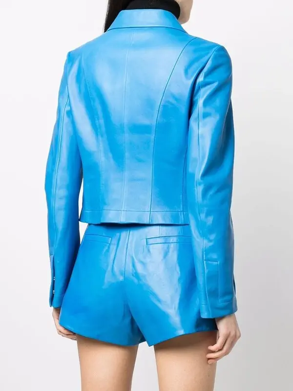 FERRAGAMO Notched-lapel Leather Jacket