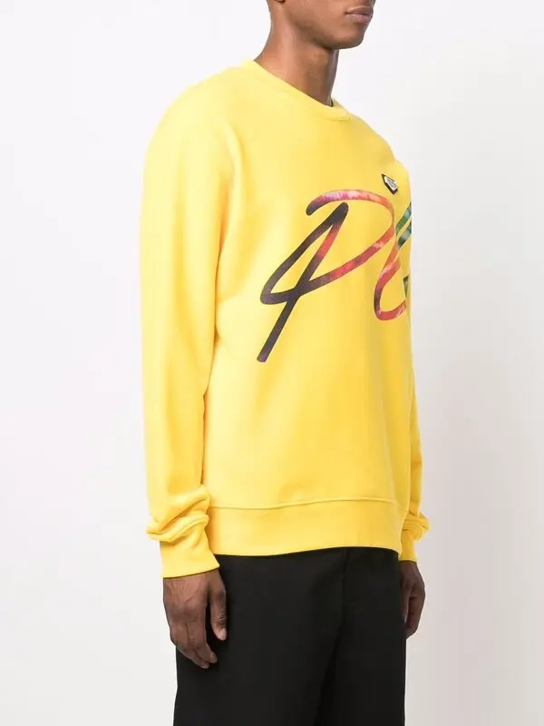 Philipp Plein Logo-print Cotton Sweatshirt - Yellow
