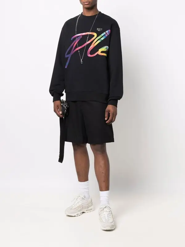 Philipp Plein Logo-print Crew-neck Sweatshirt - Black