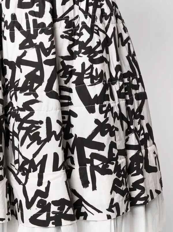 Comme Des Garçons Live Free-print Mid-length Skirt