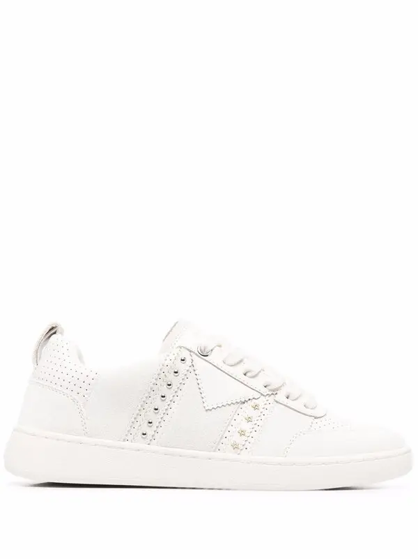 Maje Studded Leather Sneakers
