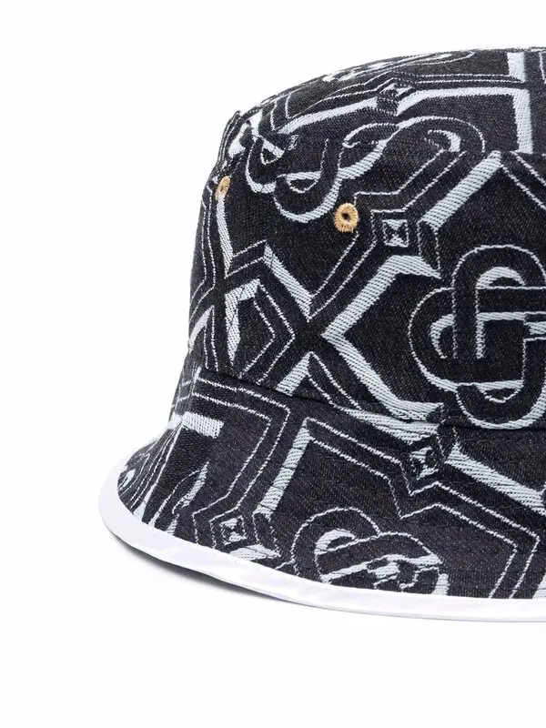 Casablanca Monogram-Patterned Bucket Hat In Blue - 42% Off  display picture 1