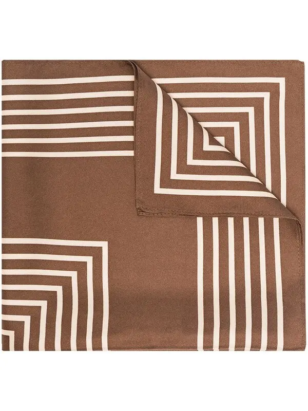 LESCARF No. 17 Silk Scarf - Brown