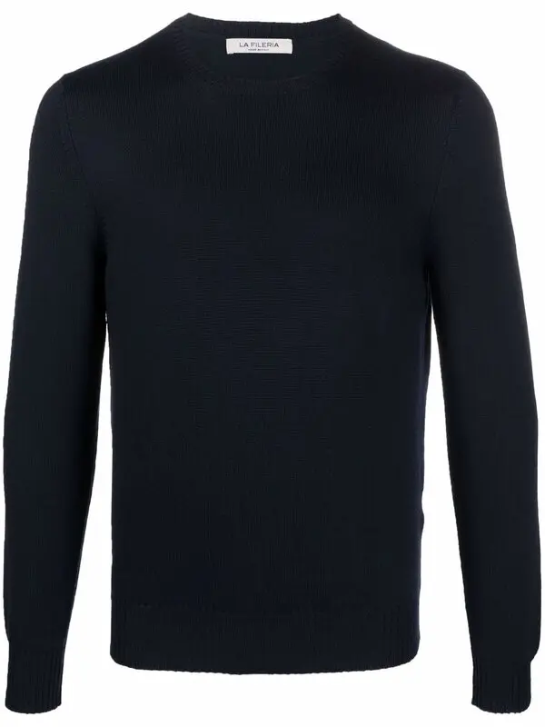 FILERIA Slim Fit Wool Jumper - Blue