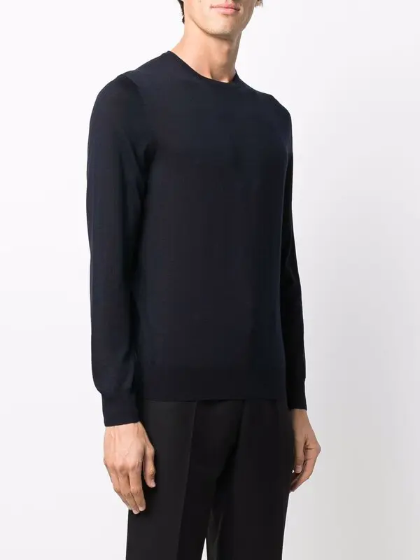FILERIA Round-neck Virgin Wool Sweater - Blue
