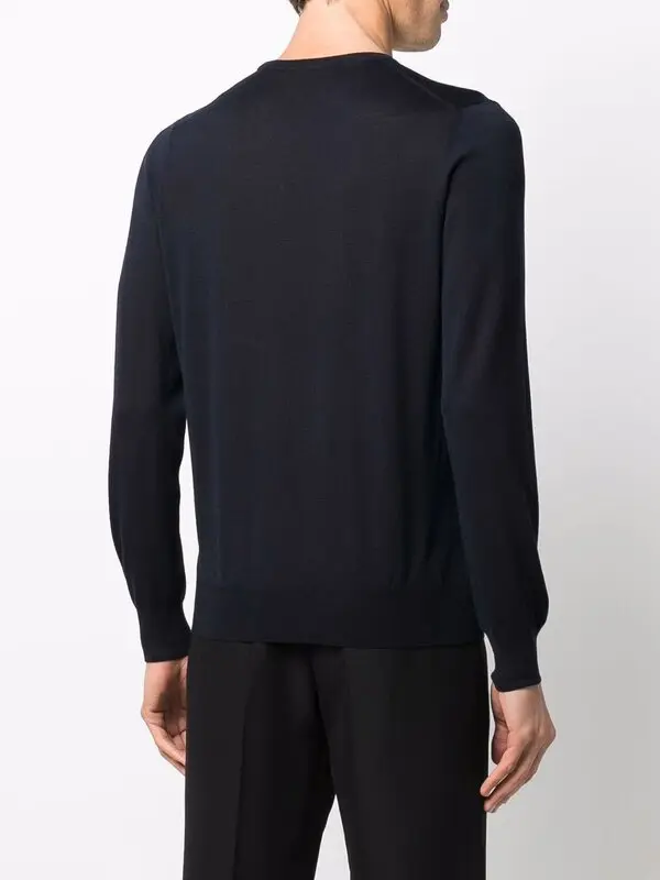 FILERIA Round-neck Virgin Wool Sweater - Blue