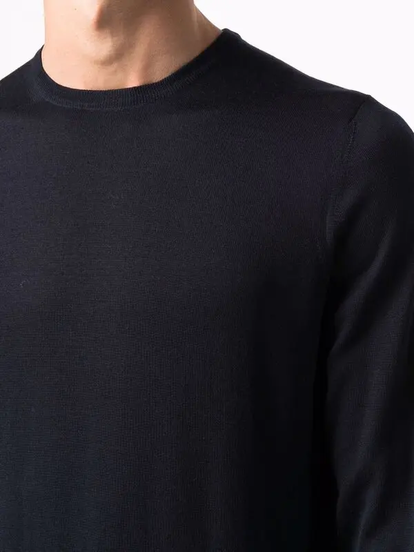 FILERIA Round-neck Virgin Wool Sweater - Blue