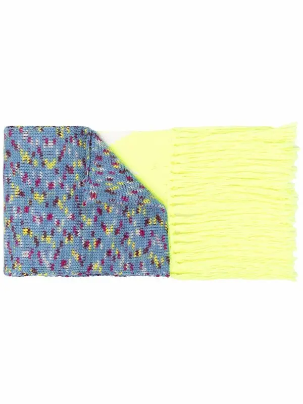 Missoni Zigzag Knitted Scarf - Blue