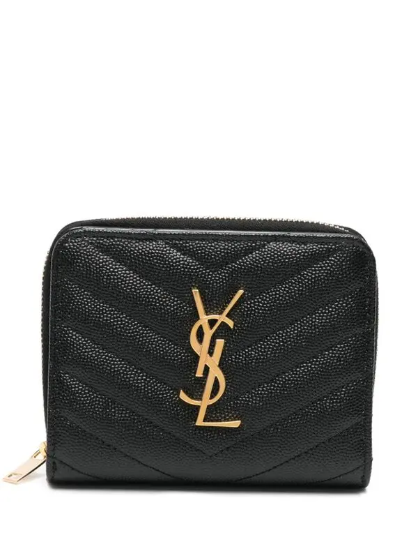 Saint Laurent Cassandre Matelassé Wallet - Black