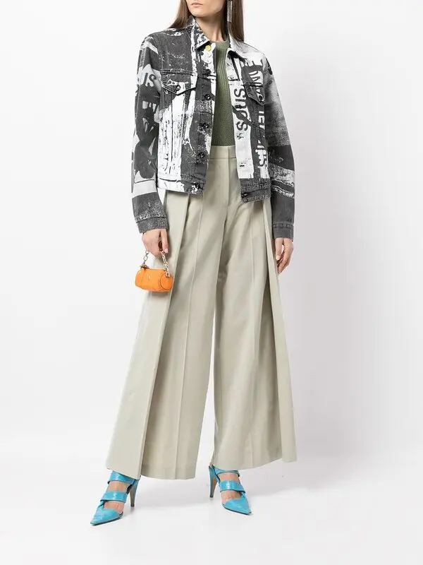 Off-White Panelled Wide Leg Trousers