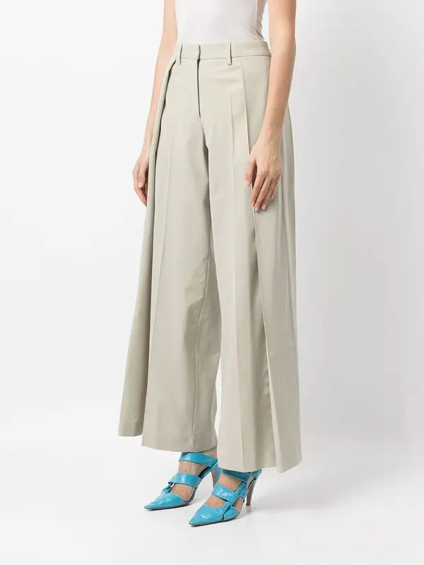 Off-White Panelled Wide Leg Trousers