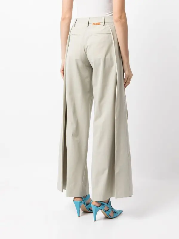 Off-White Panelled Wide Leg Trousers