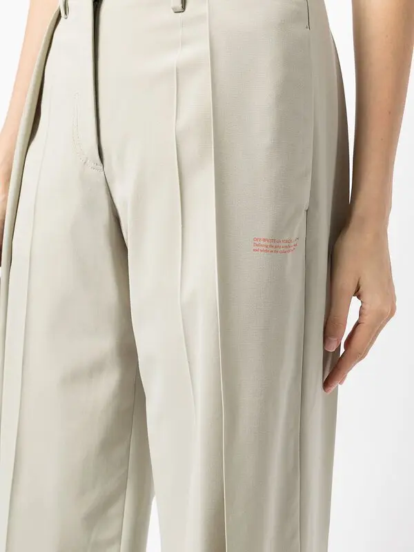 Off-White Panelled Wide Leg Trousers
