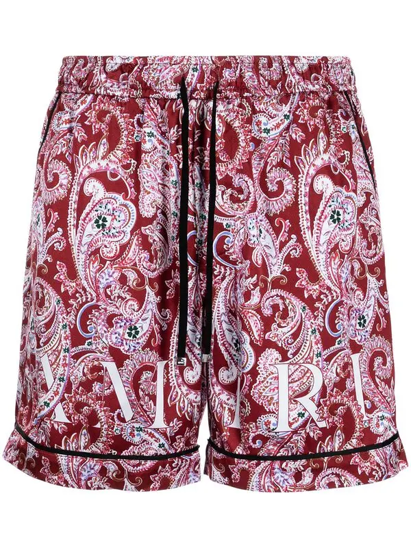 Amiri Paisley Print Drawstring Shorts