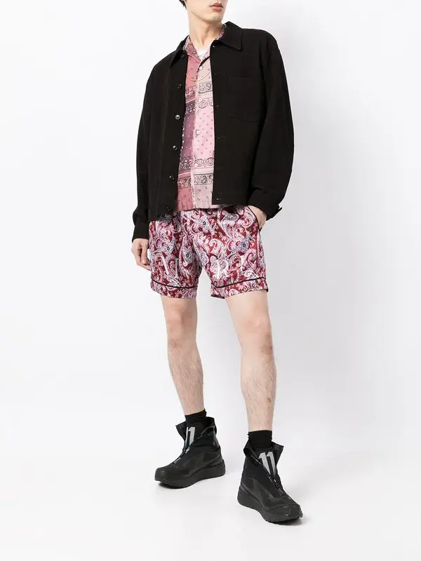 Amiri Paisley Print Drawstring Shorts