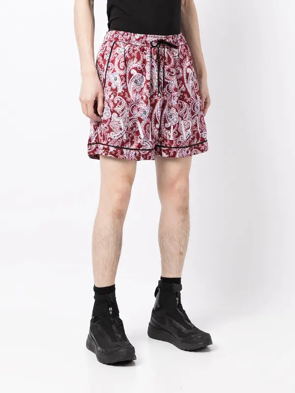 Amiri Paisley Print Drawstring Shorts