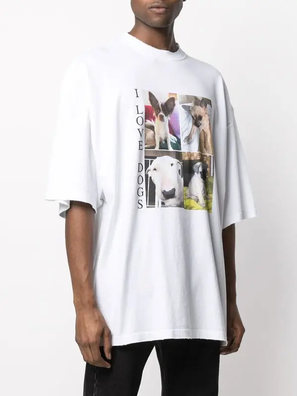 Balenciaga I Love Dog Xl T-Hirt In White - 35% Off | Editorialist