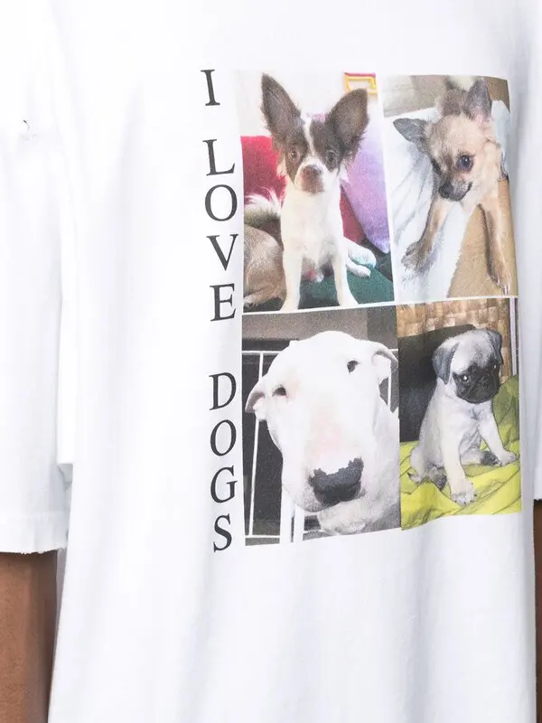 Balenciaga I Love Dog Xl T-Hirt In White - 35% Off | Editorialist