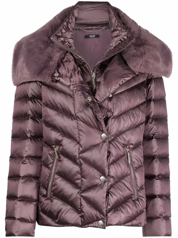 Liu Jo Layered Faux-fur Quilted Jacket