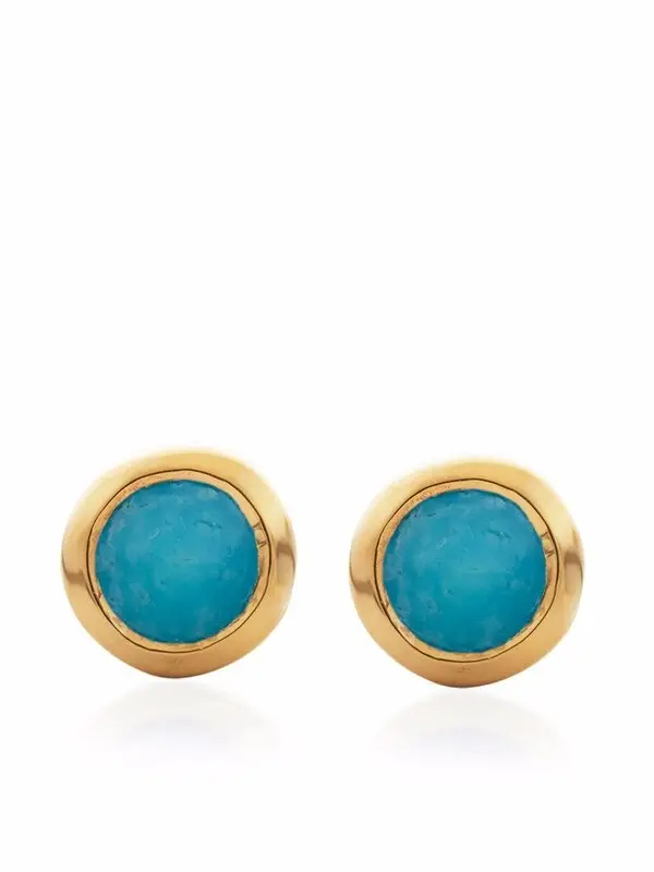 Monica Vinader Mini Gem Stud Earrings - Gold