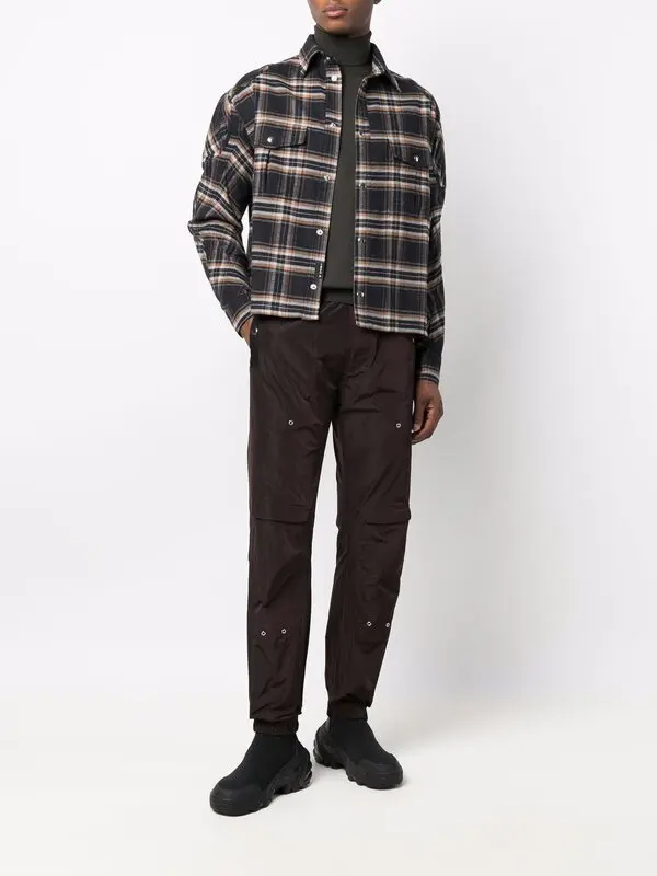 GMBH Check-print Button-up Shirt - Black