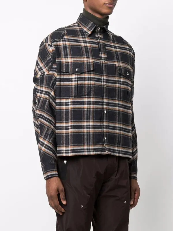 GMBH Check-print Button-up Shirt - Black