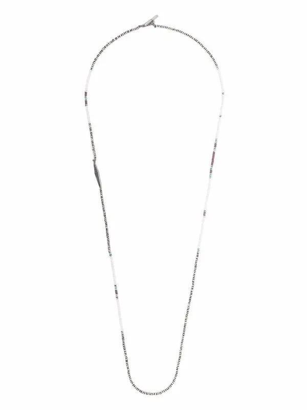 M. Cohen Tone Beaded Necklace - Silver