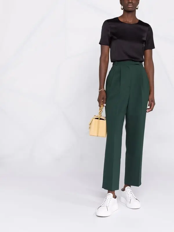 Patrizia Pepe Essential Satin-finish T-shirt
