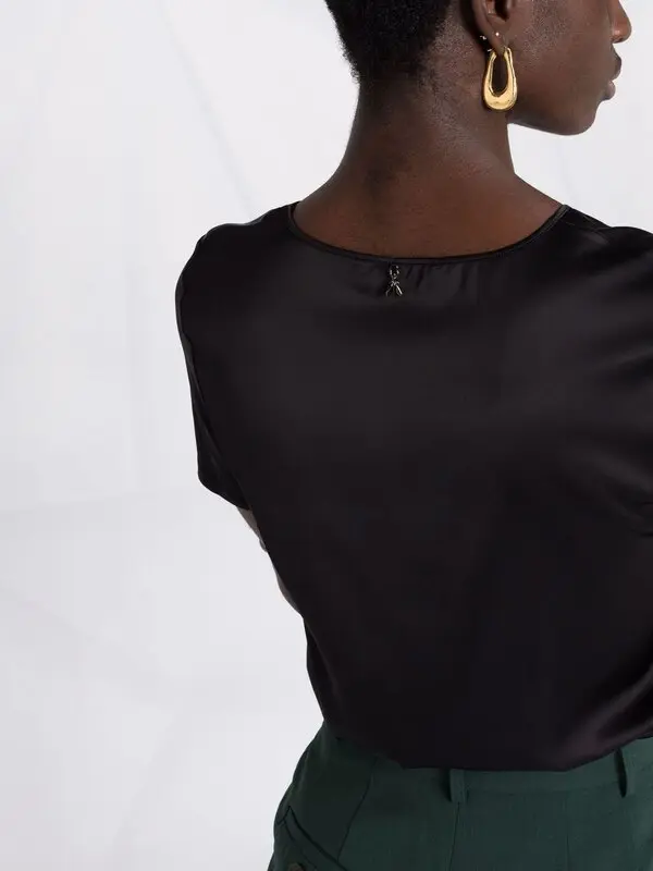 Patrizia Pepe Essential Satin-finish T-shirt