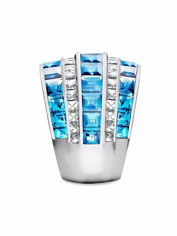 PRAGNELL Platinum Aquamarine And Diamond Ring