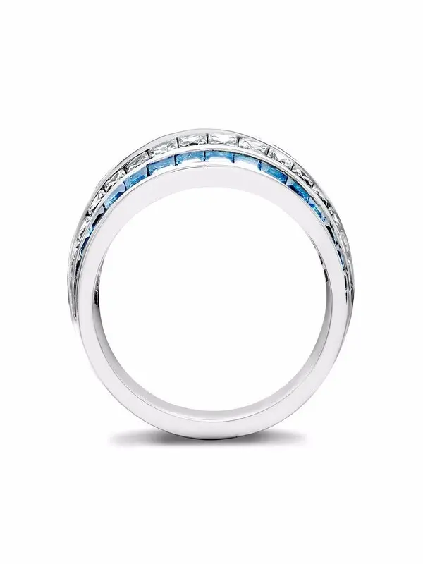 PRAGNELL Platinum Aquamarine And Diamond Ring
